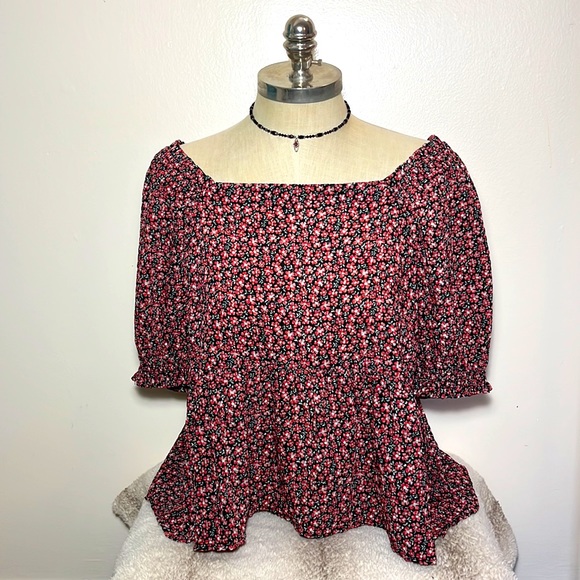 LOFT | Tops | Nwt Loft Floral Peasant Smocked Blouse | Poshmark